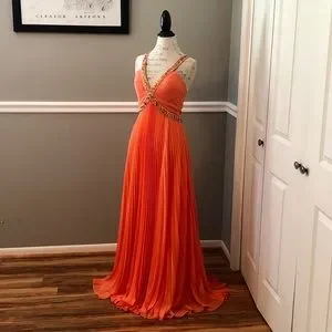 Alyce Paris | Dresses | New Alyce Designs Sz 4 Tangerine Jeweled ...
